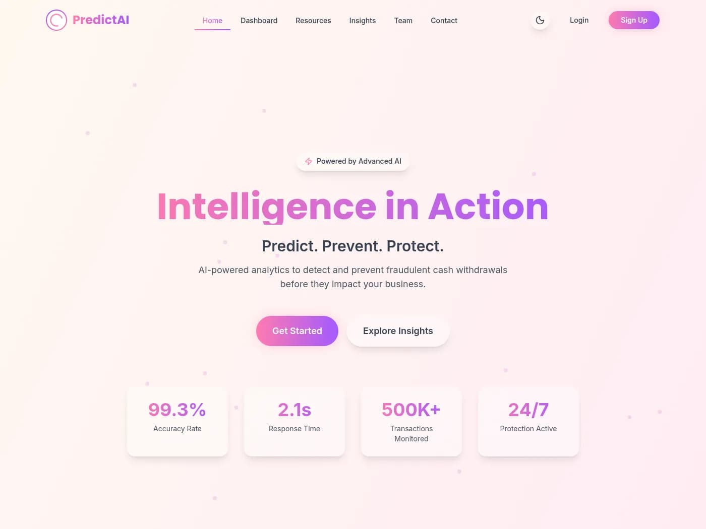 PredictAI: Futuristic Multi-Page Predictive Analytics Platform