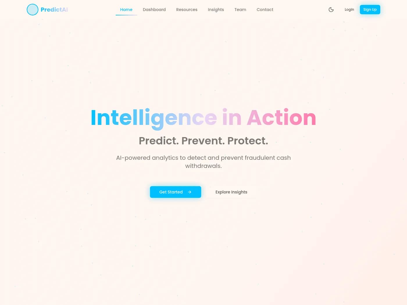 Predictive Analytics Hotspot Dashboard – Futuristic Web App for ATM Fraud Detection