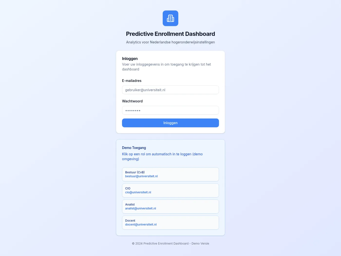 Predictive Enrollment & Career Pathway Dashboard (Productie Demo)