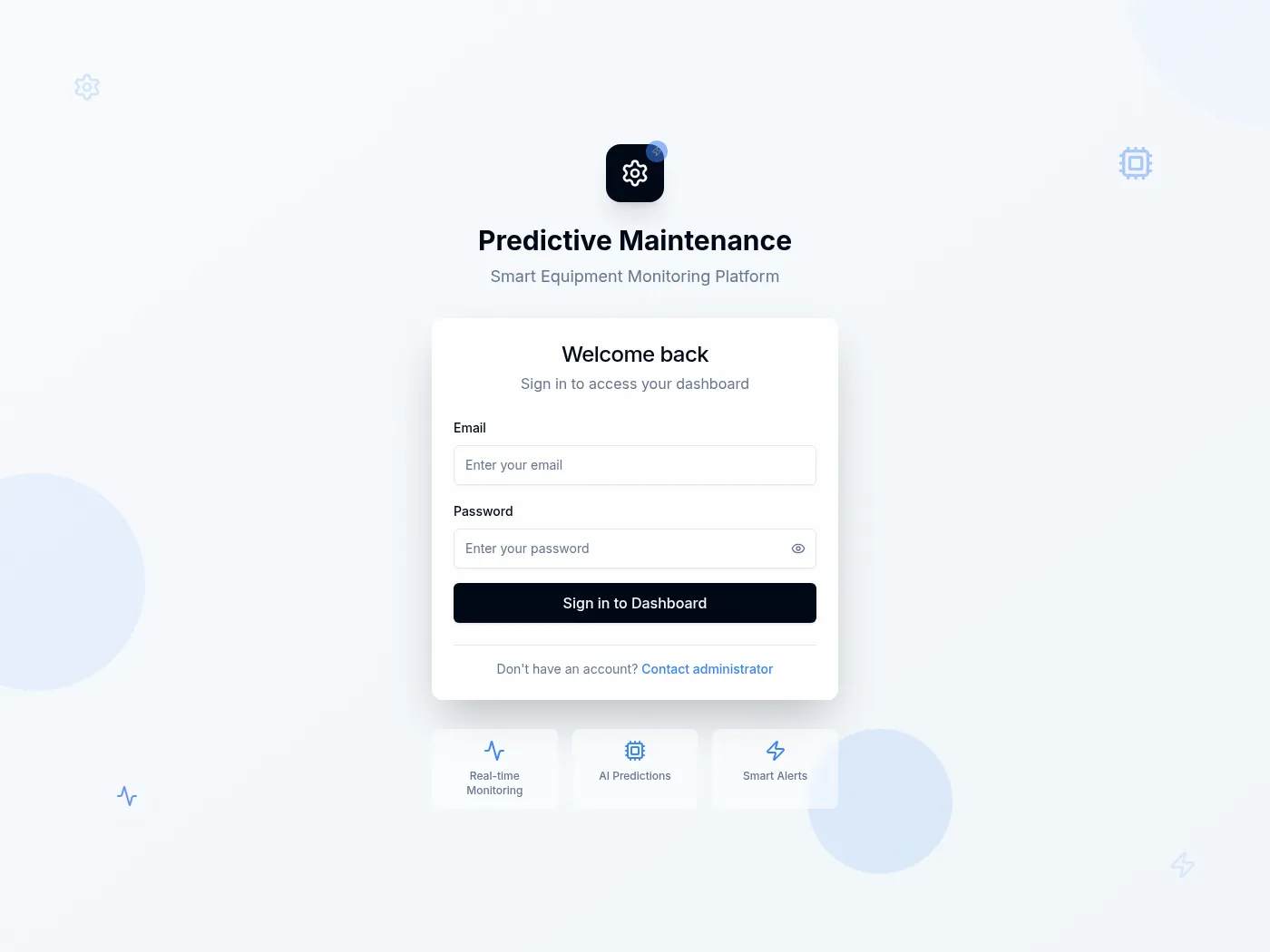 Predictive Maintenance Equipment Dashboard