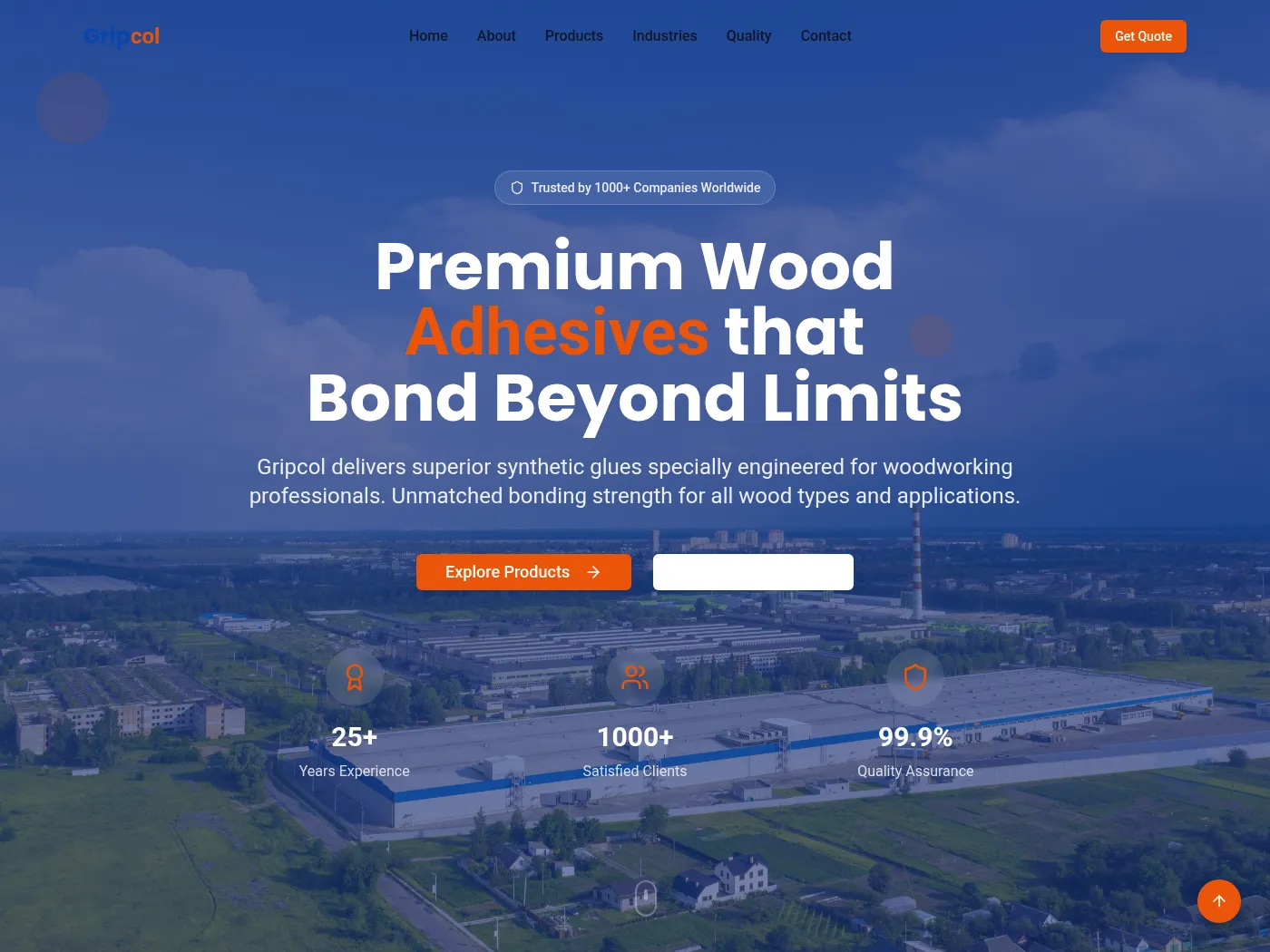 Premium Industrial Synthetic Glue Company Site
