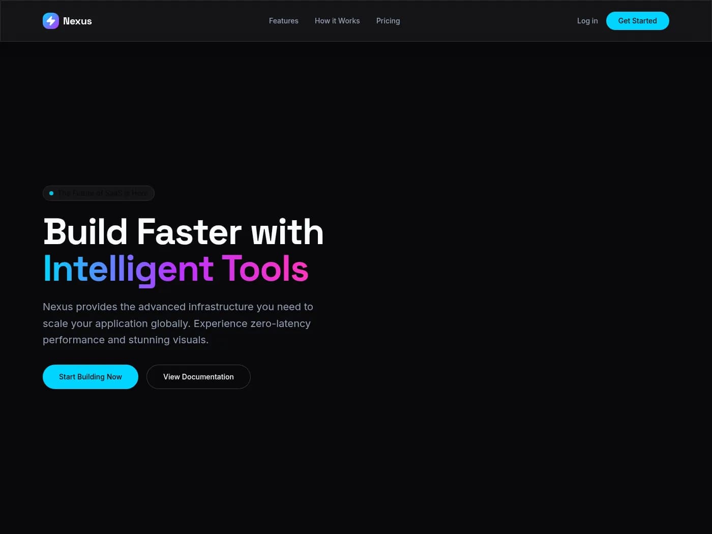 Futuristic Premium SaaS Landing with 3D & GSAP Animations