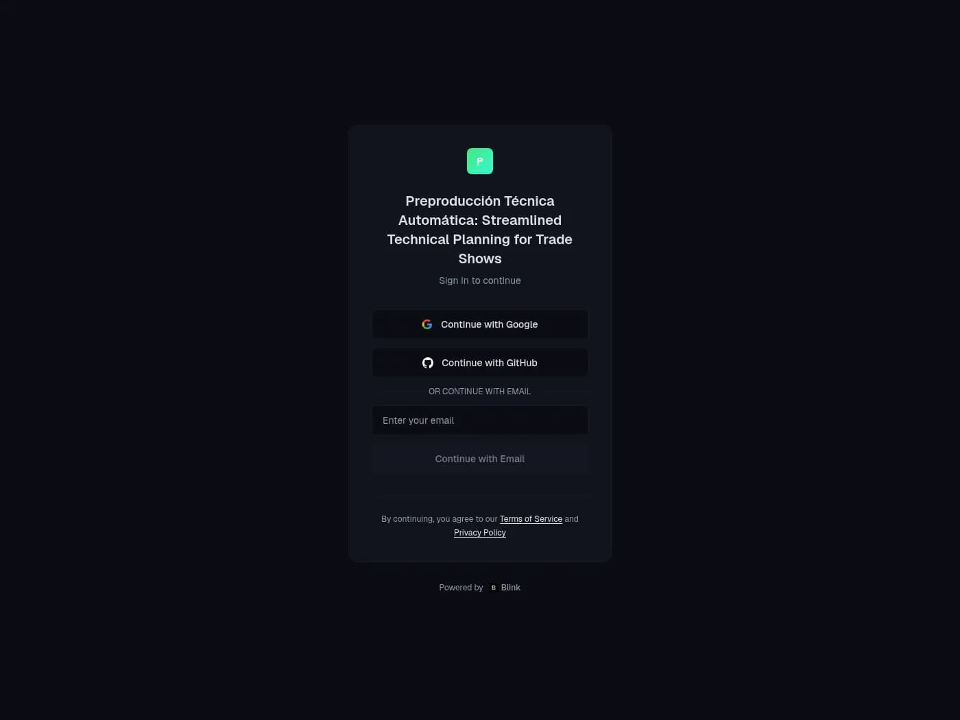 Preproducción Técnica Automática: Streamlined Technical Planning for Trade Shows