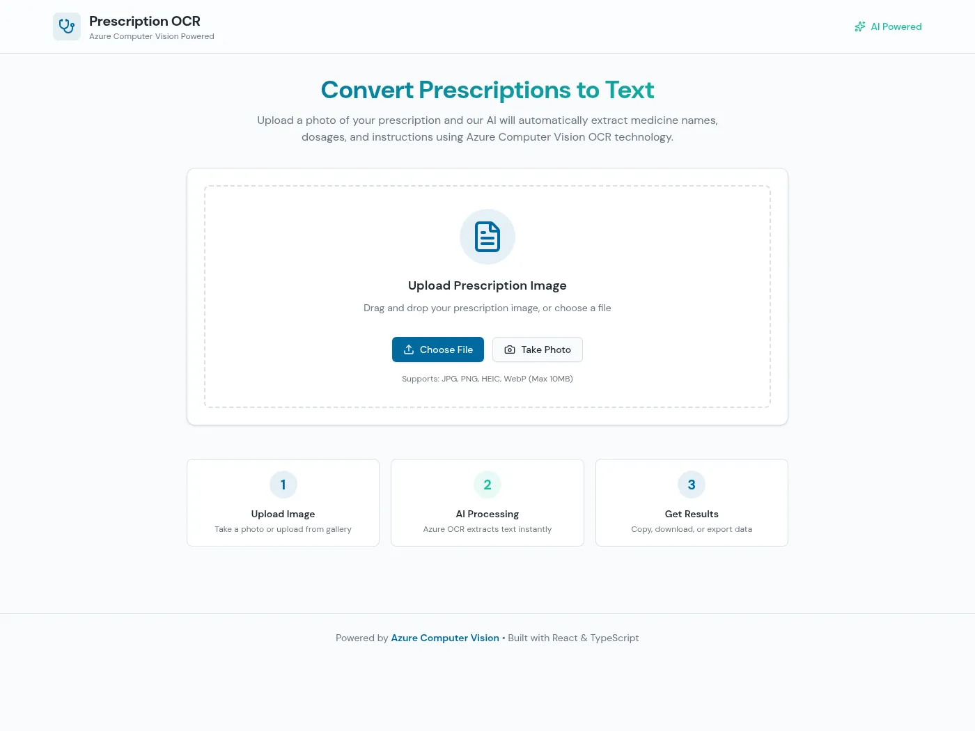 Prescription Image-to-Text Converter (Azure)