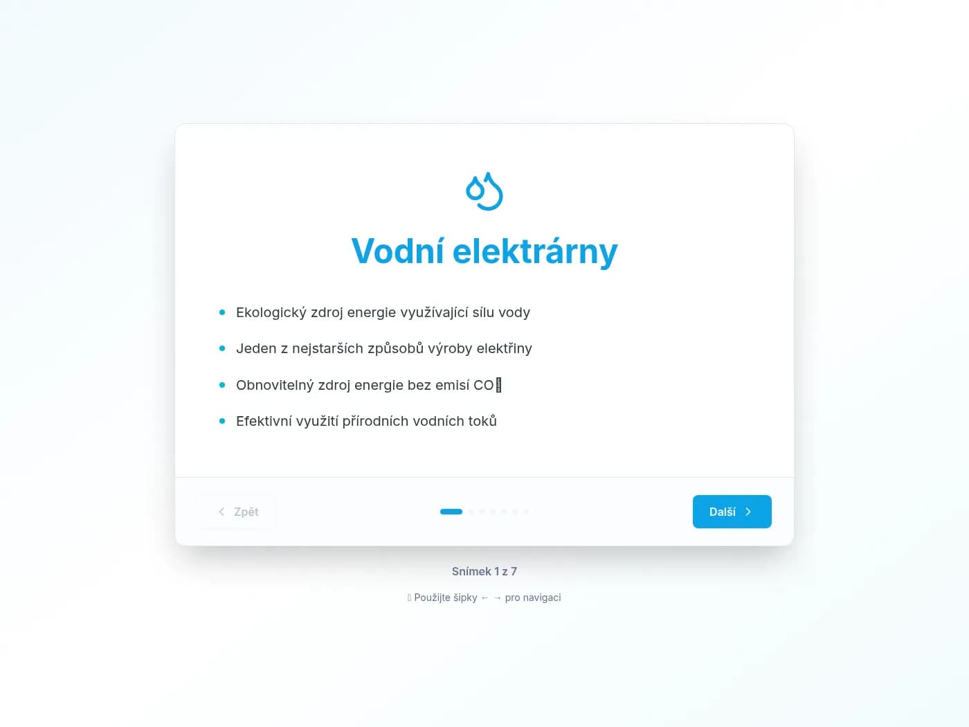 Prezentace: Vodní elektrárny - Funkce a Výkon