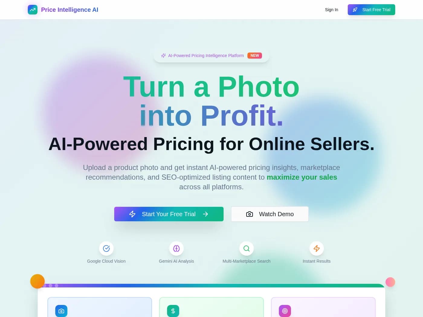 Price Intelligence AI - Smart Pricing Platform for Online Sellers