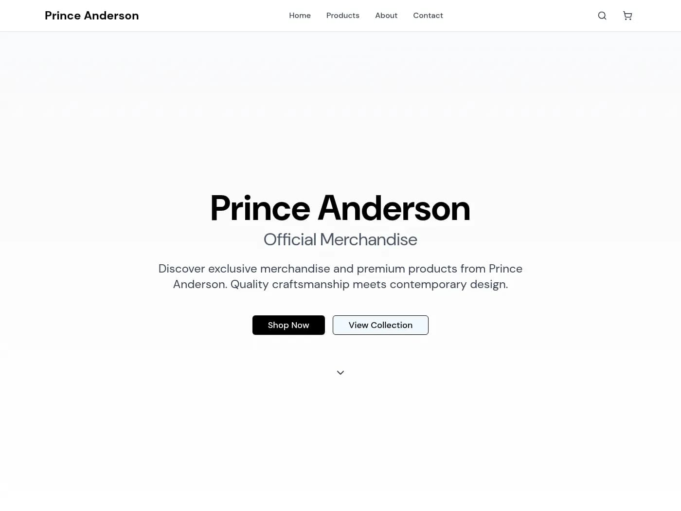 Prince Anderson Merchandise Storefront Web App