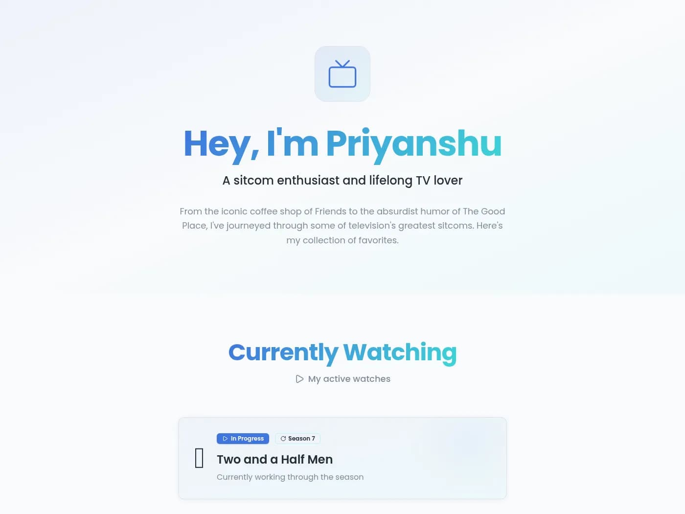 Priyanshu Gupta's Sitcom Showcase