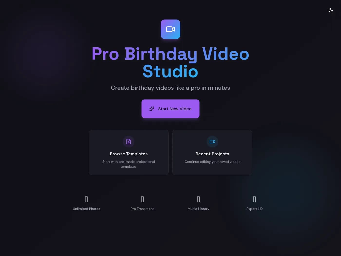 Pro Birthday Video Studio