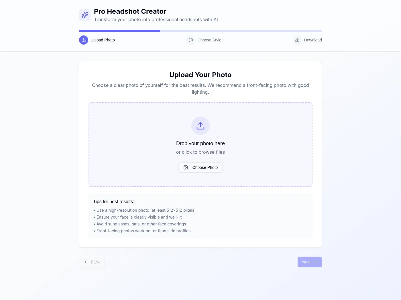 Pro Headshot Creator