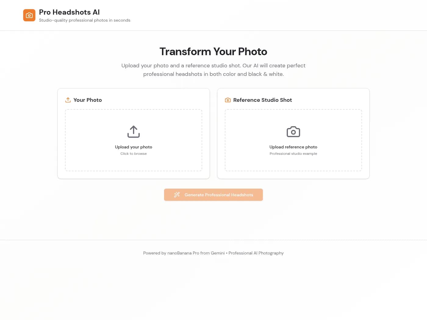 Pro Headshots AI: Effortless Studio-Quality Photos from Any Image
