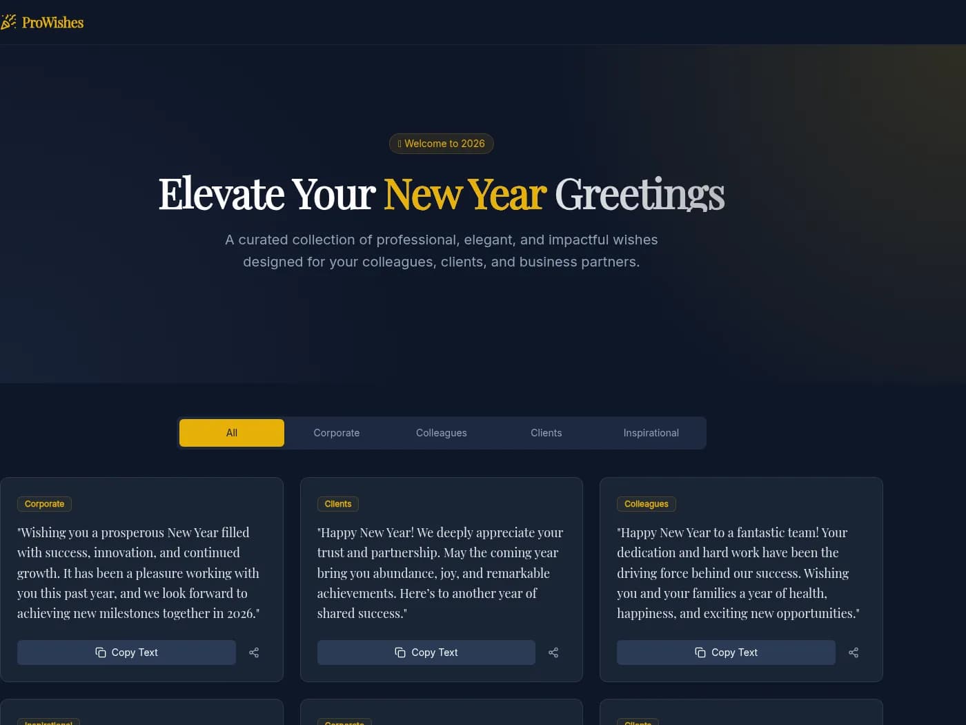 Pro New Year Wishes