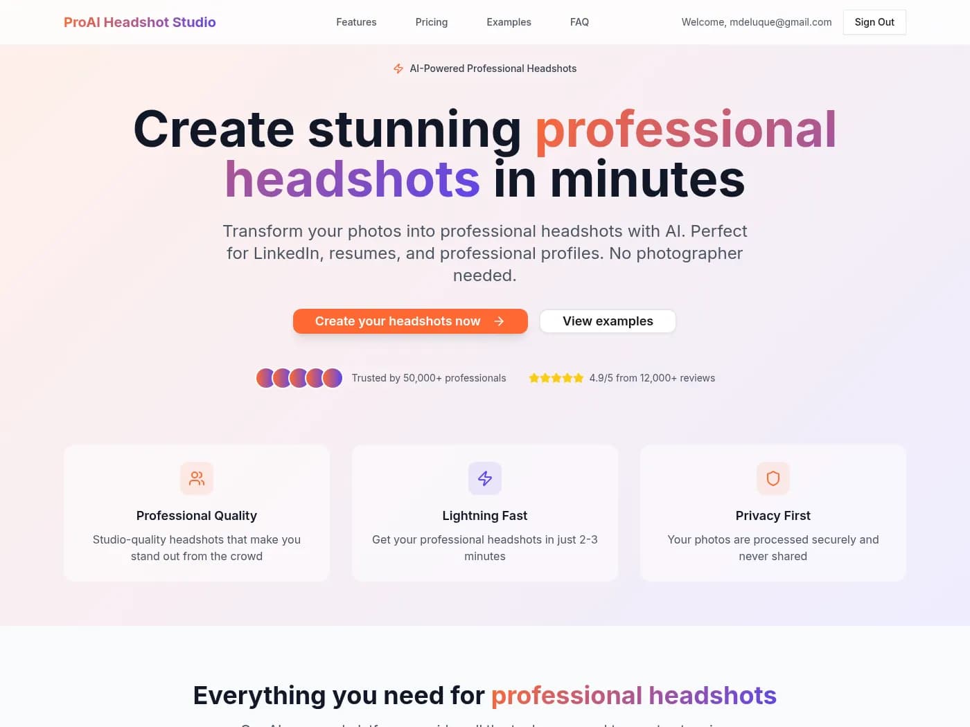 ProAI Headshot Studio