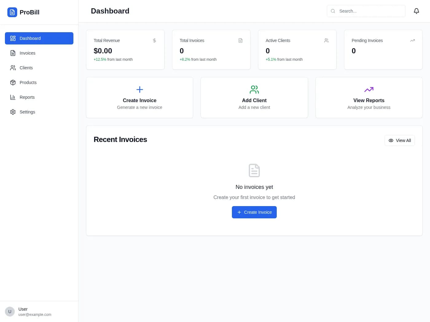 ProBill: Cross-Platform Billing Software