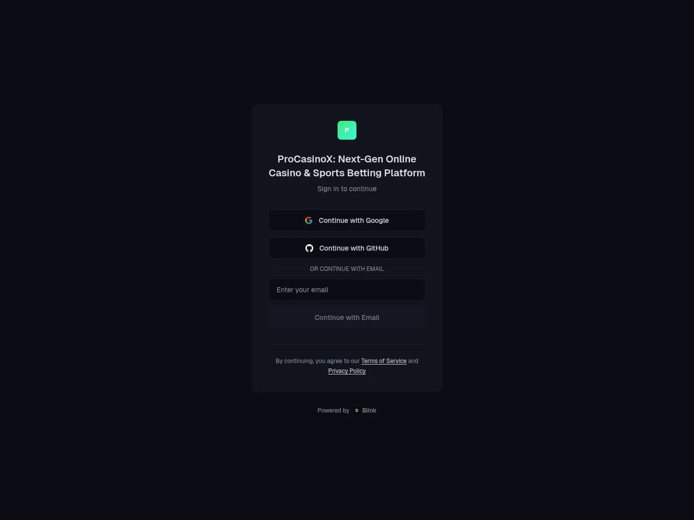 ProCasinoX: Next-Gen Online Casino & Sports Betting Platform