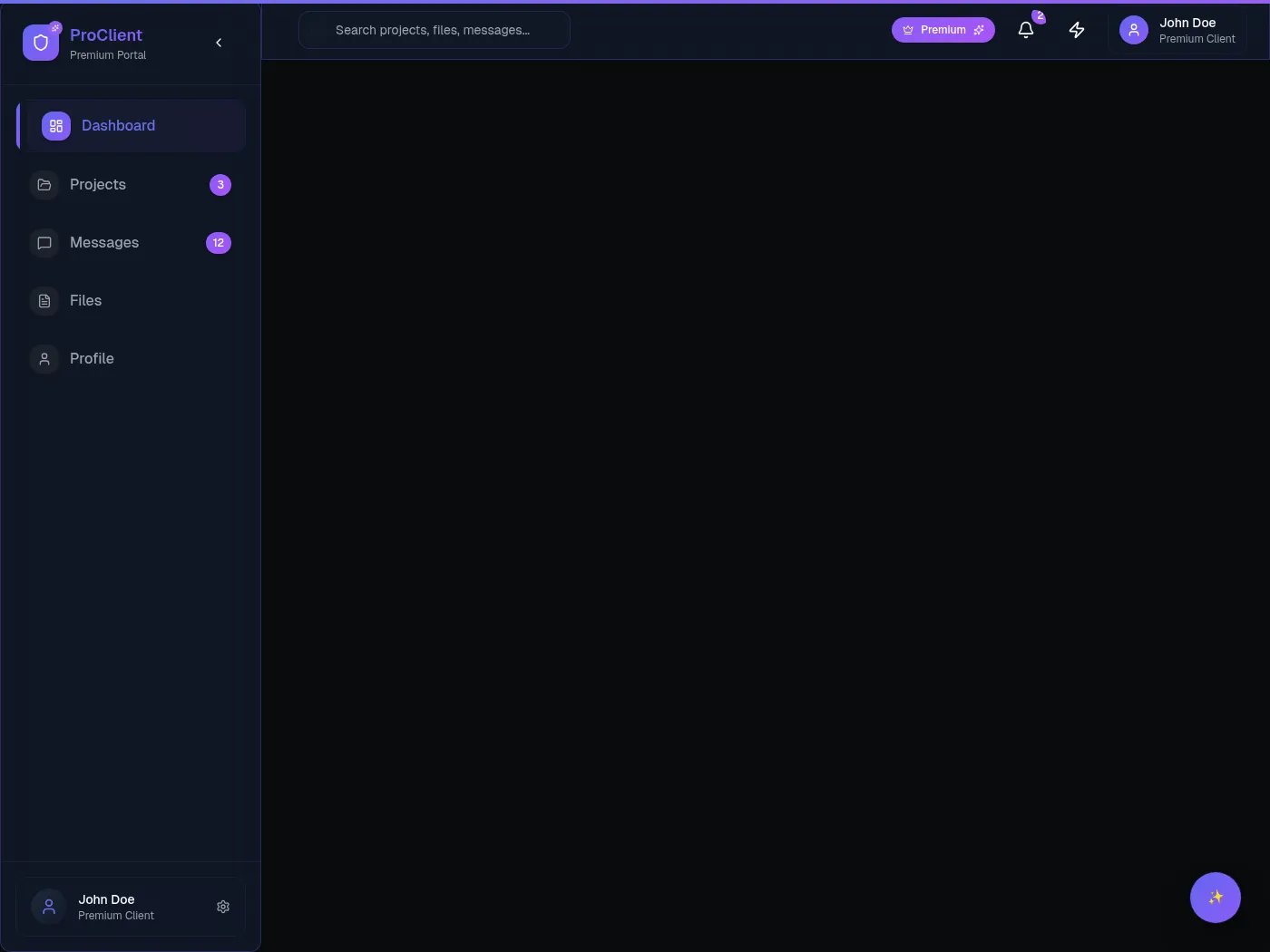 ProClient Portal Dashboard