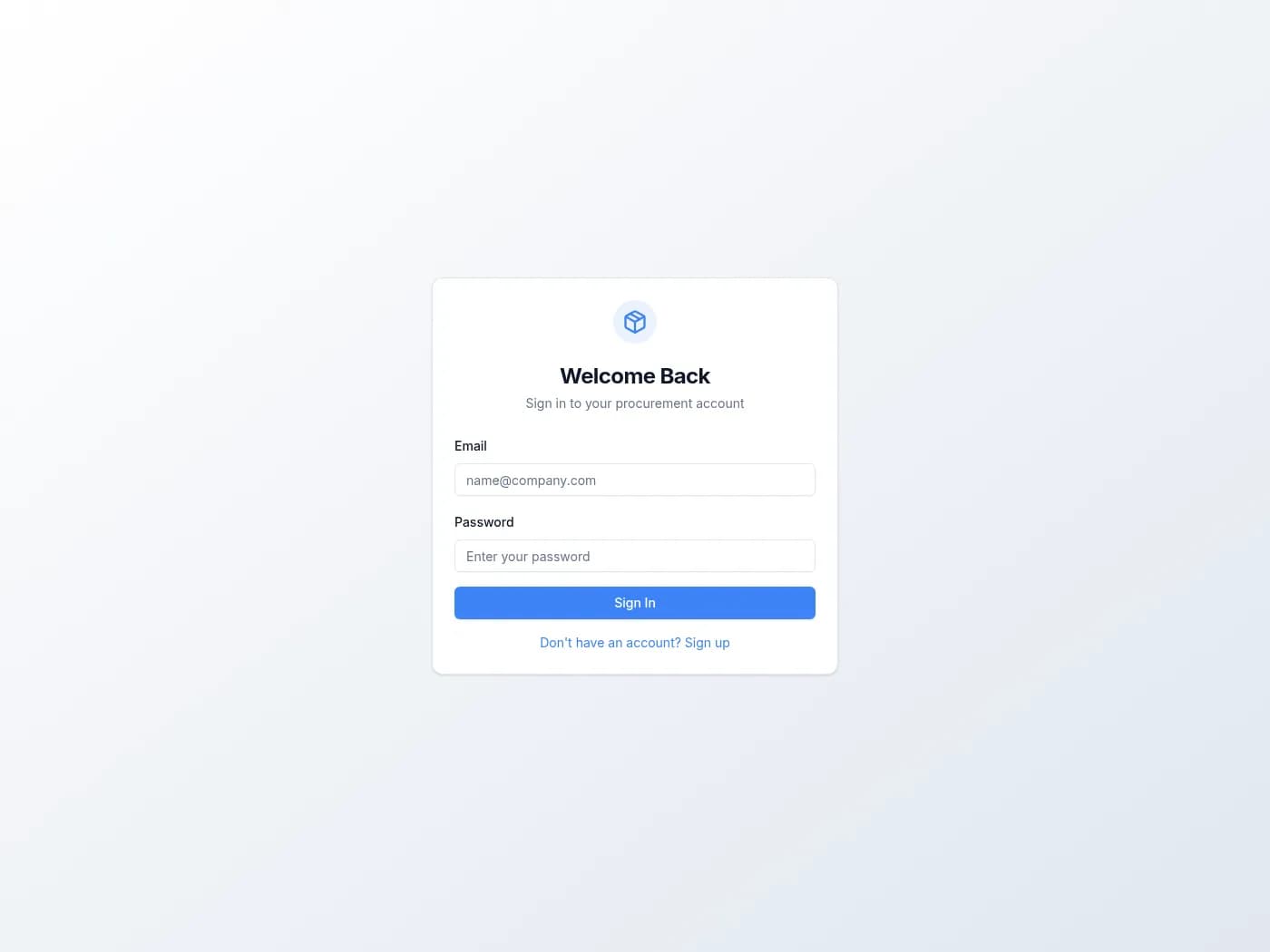 Company Procurement Management App
