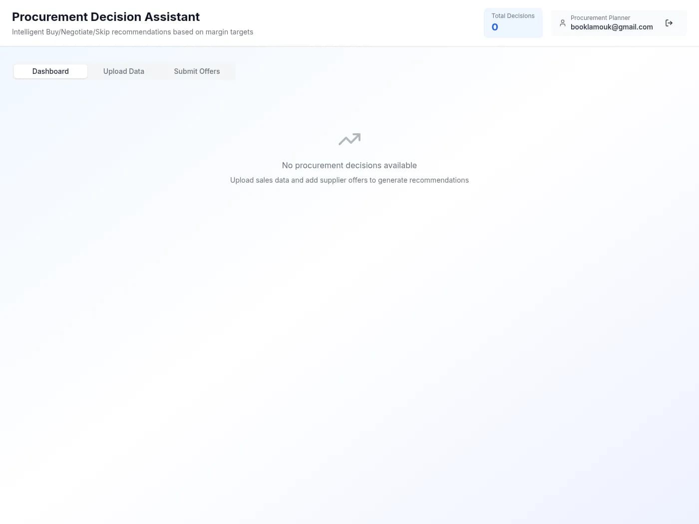 Smart Procurement Decision Assistant Web App