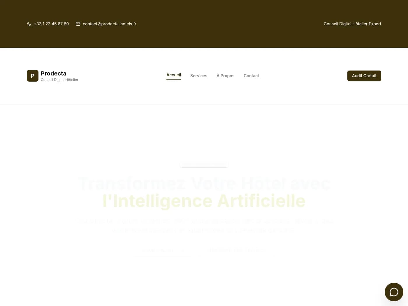 Prodecta Conseil Digital Hôtellerie
