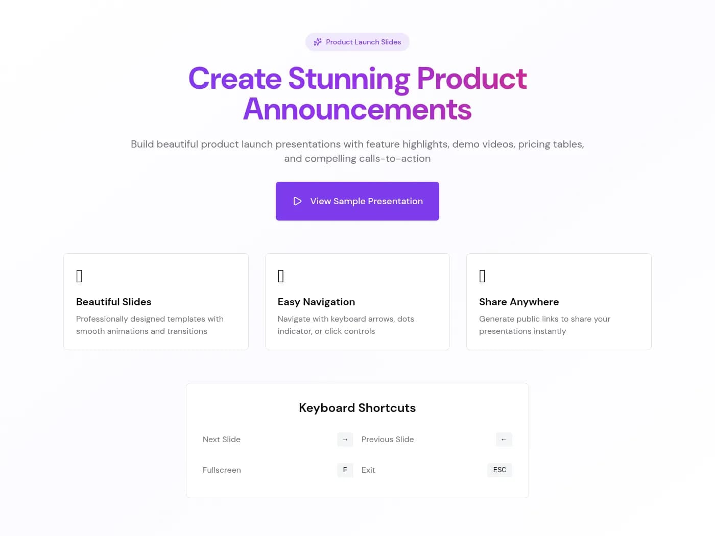 Product Launch Slide Maker