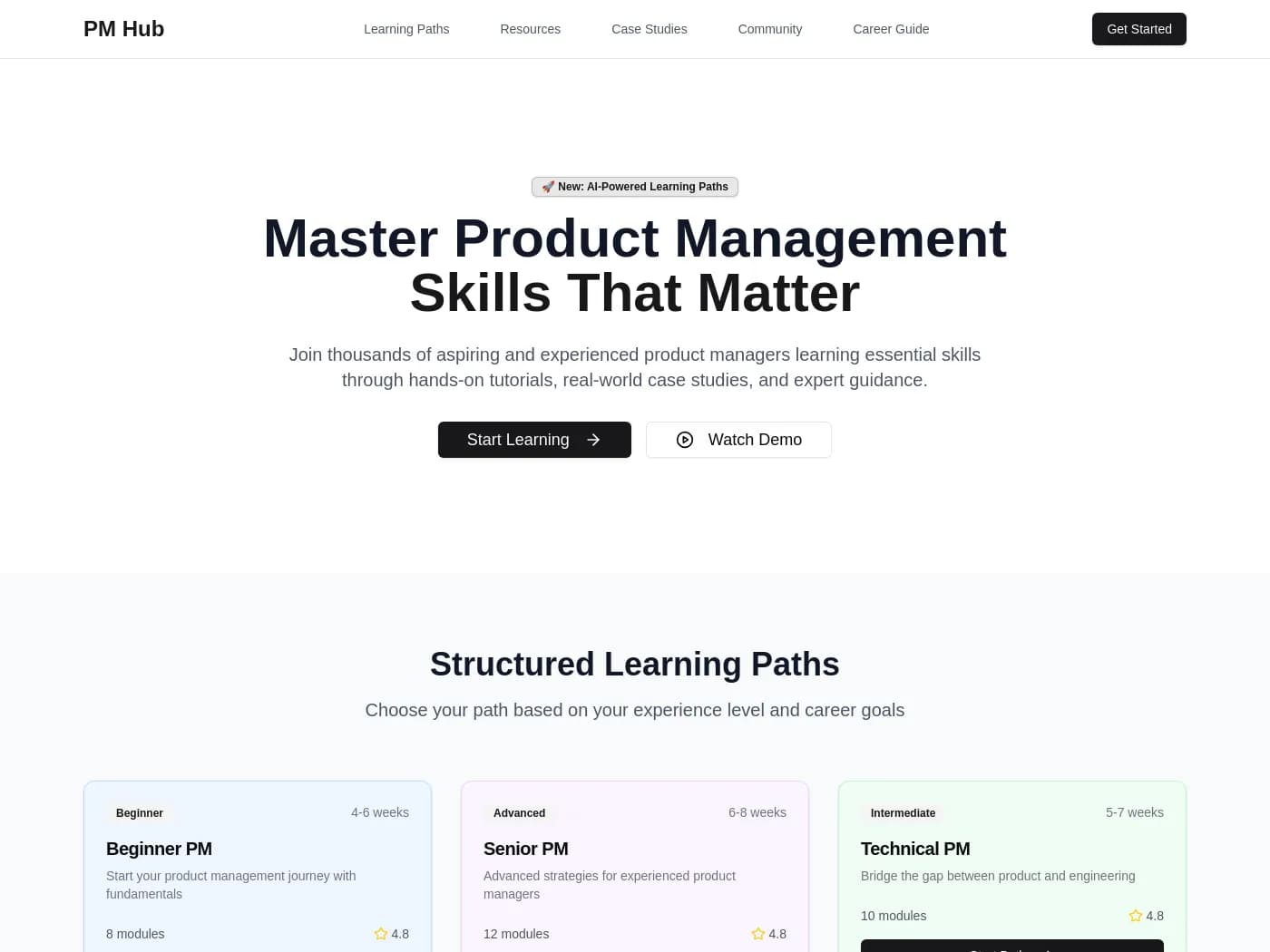 Product Manager Learning Hub