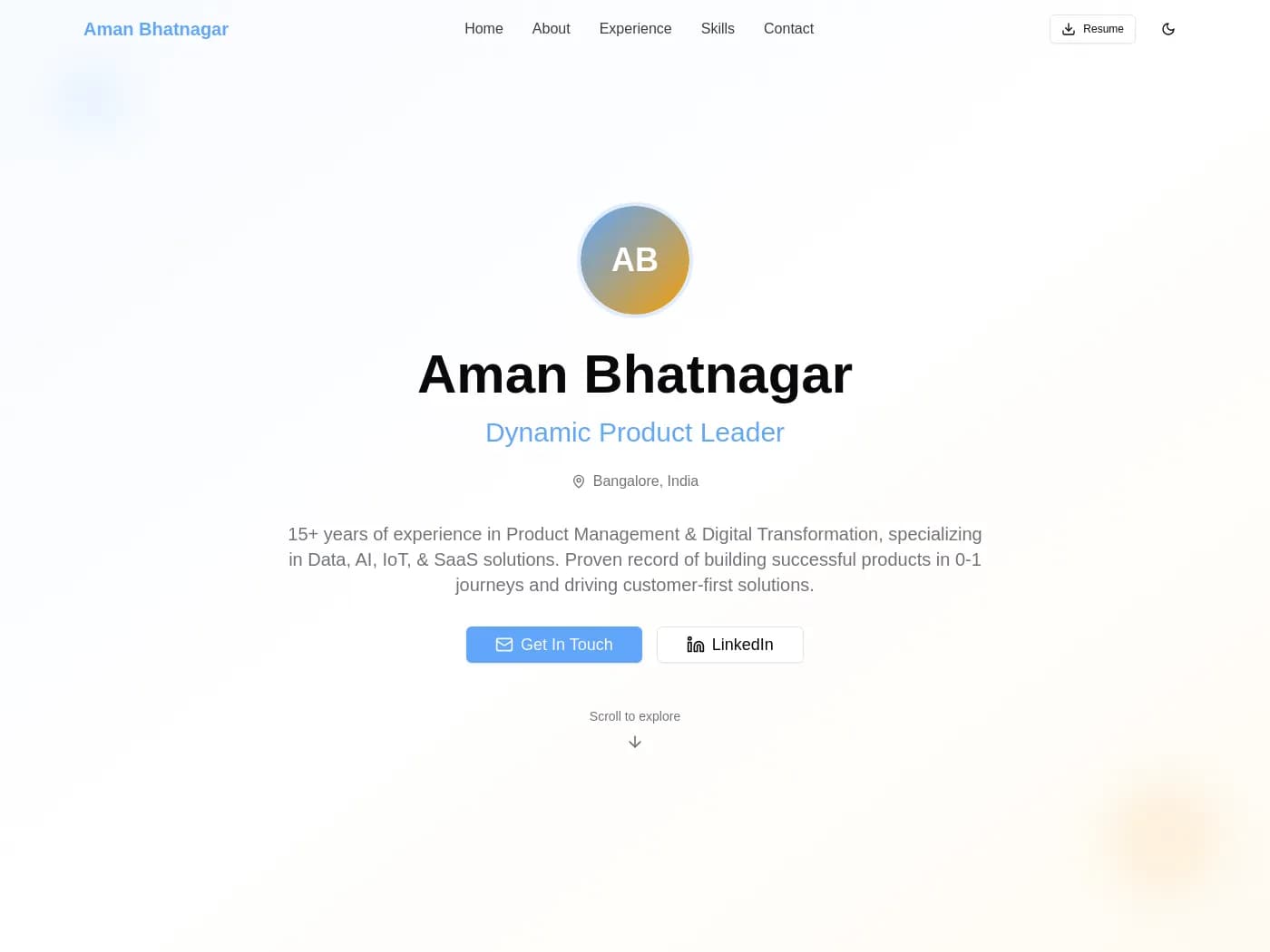Professional Product Portfolio Website