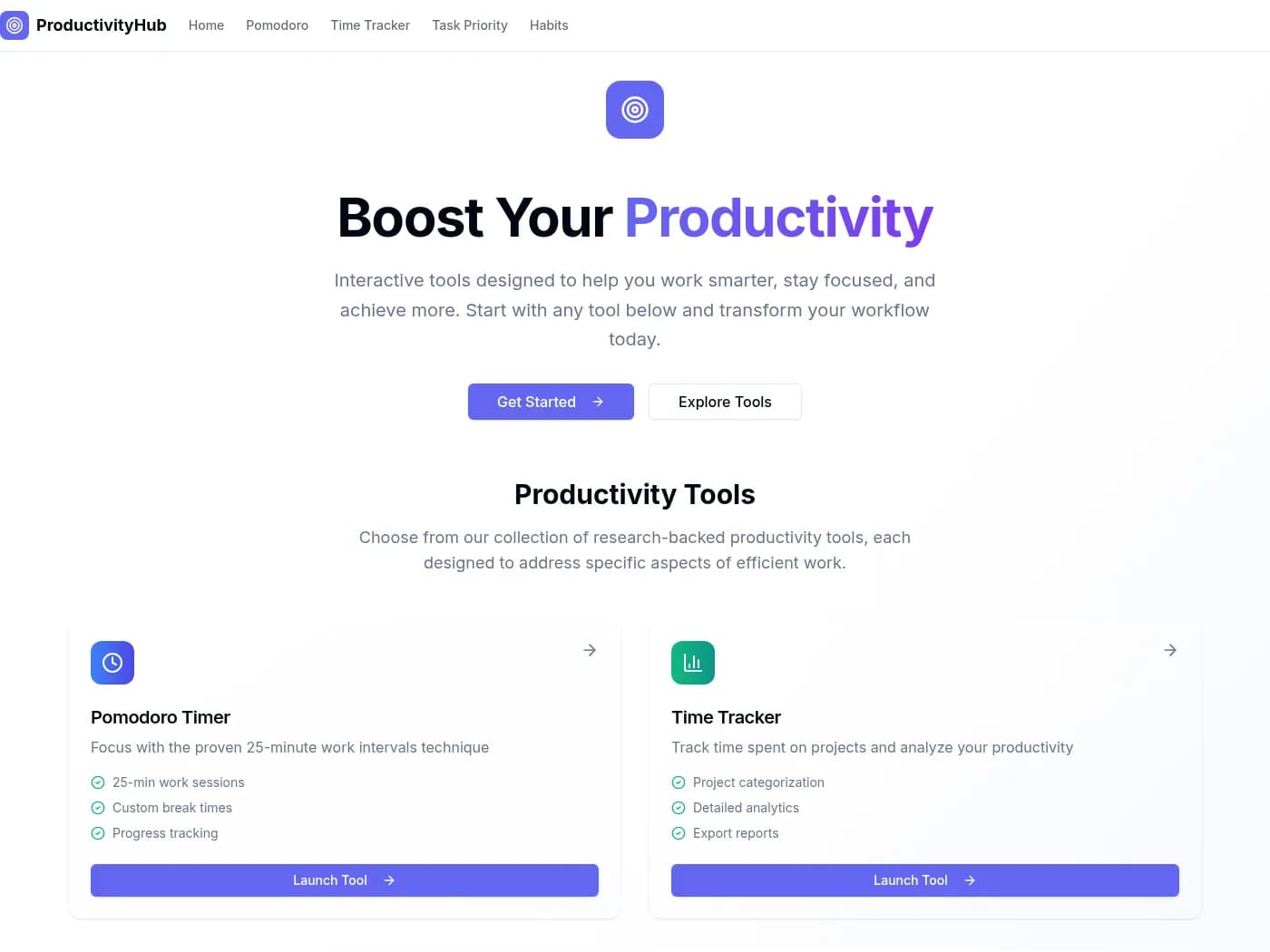 Productivity Tools Hub