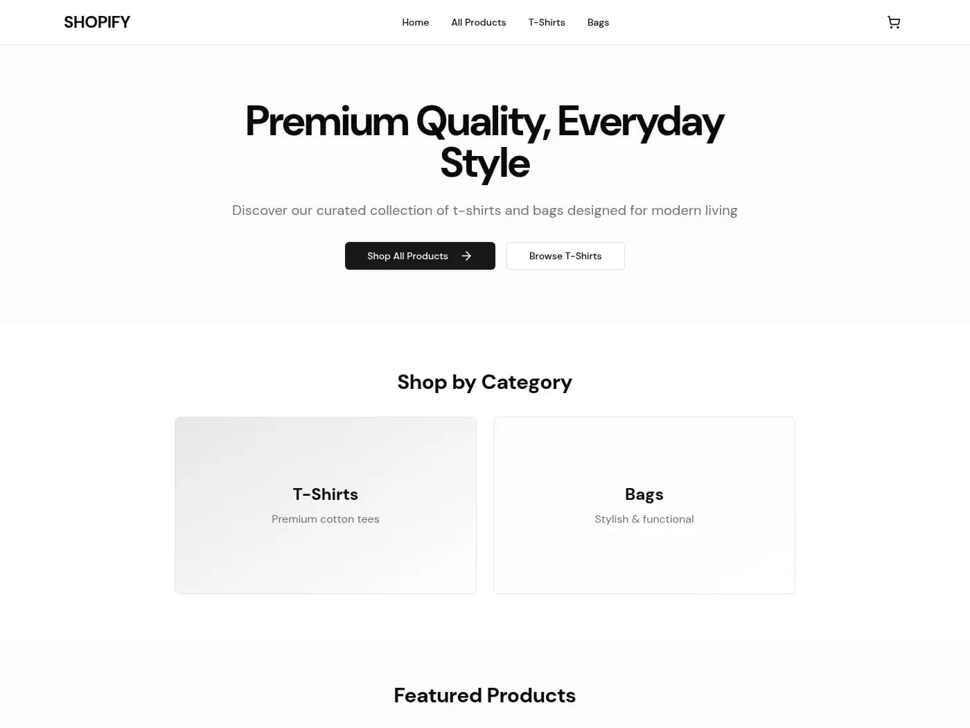 Pro E-commerce Shop for T-shirts & Bags