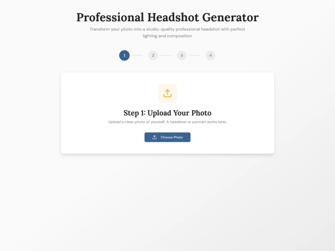 AI-Powered Professional Headshot Generator