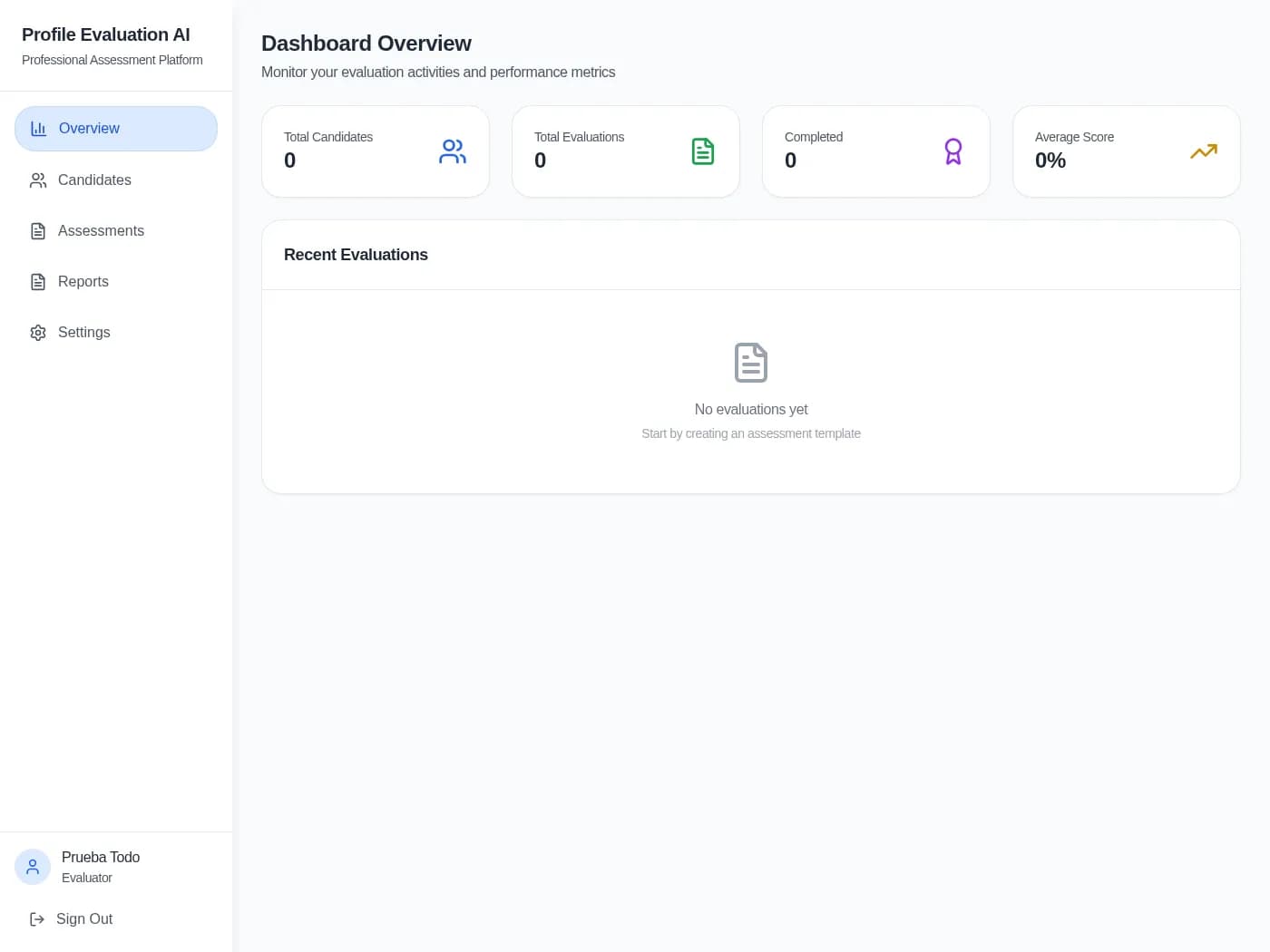Professional Profile Evaluation AI Platform