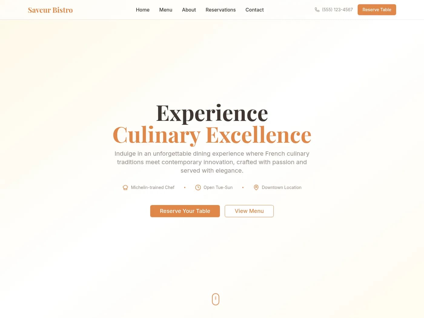 Professional Restaurant Website