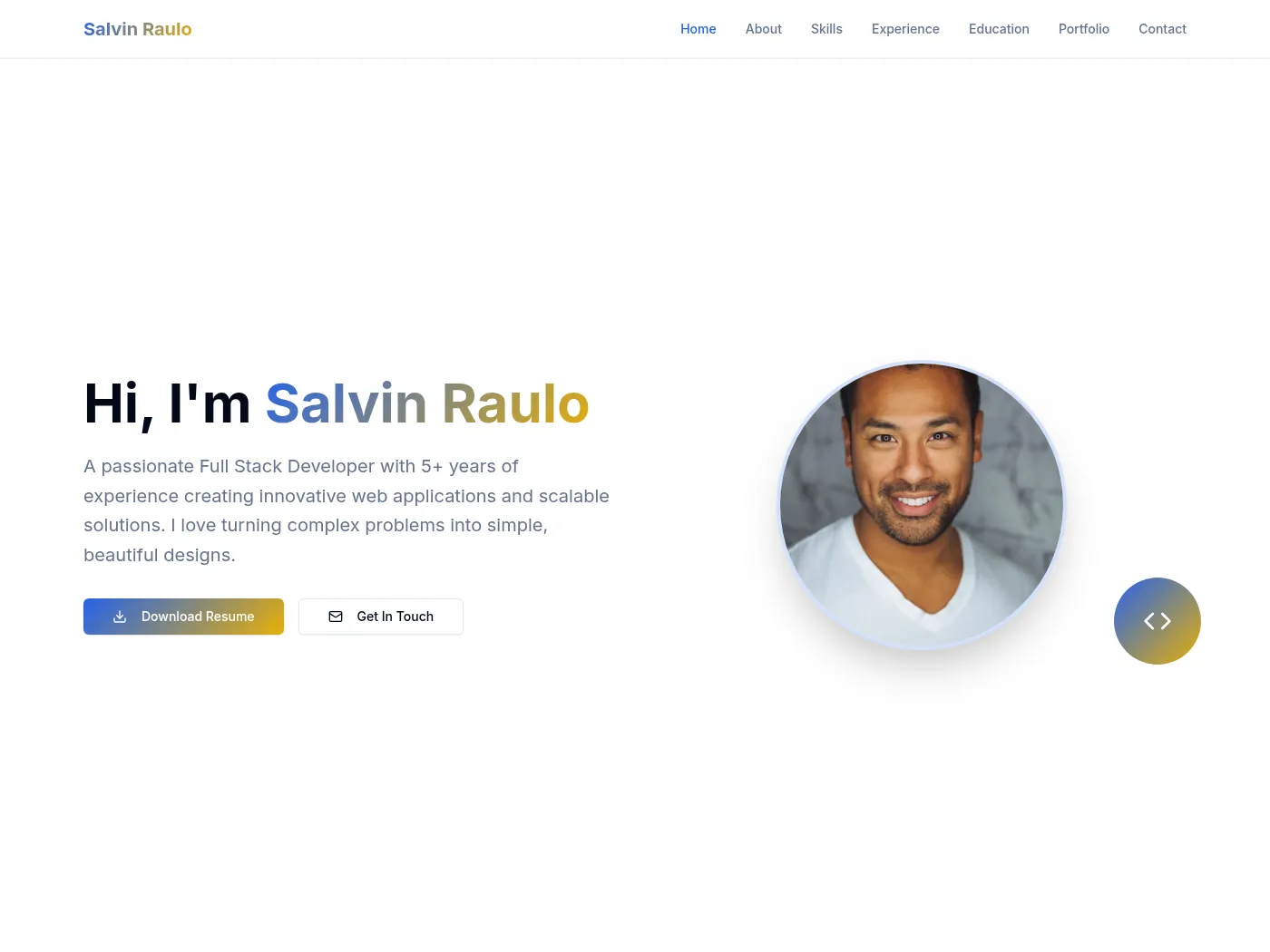 Professional Resume Website