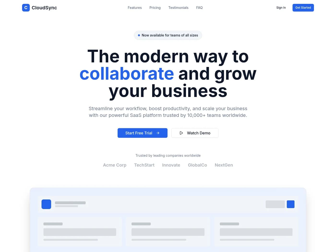 Professional SaaS Project Website