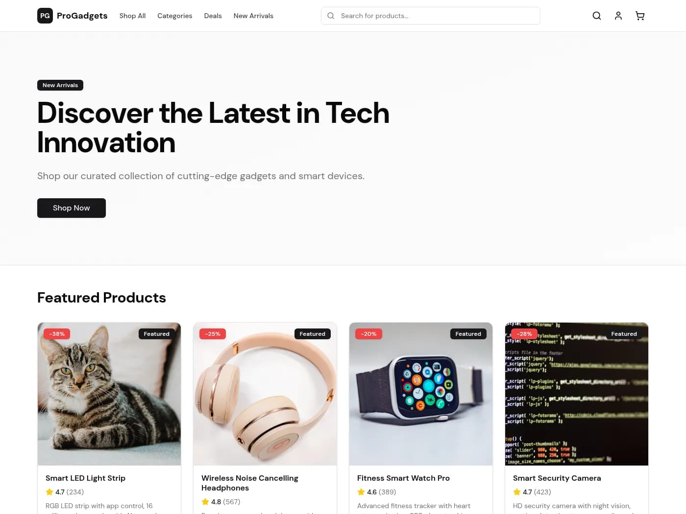 ProGadgets Shopify Storefront