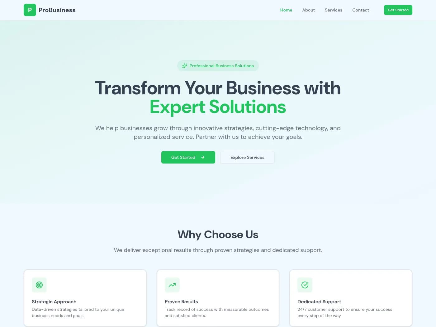 Professional Website with Integrated Secure Email Functionality