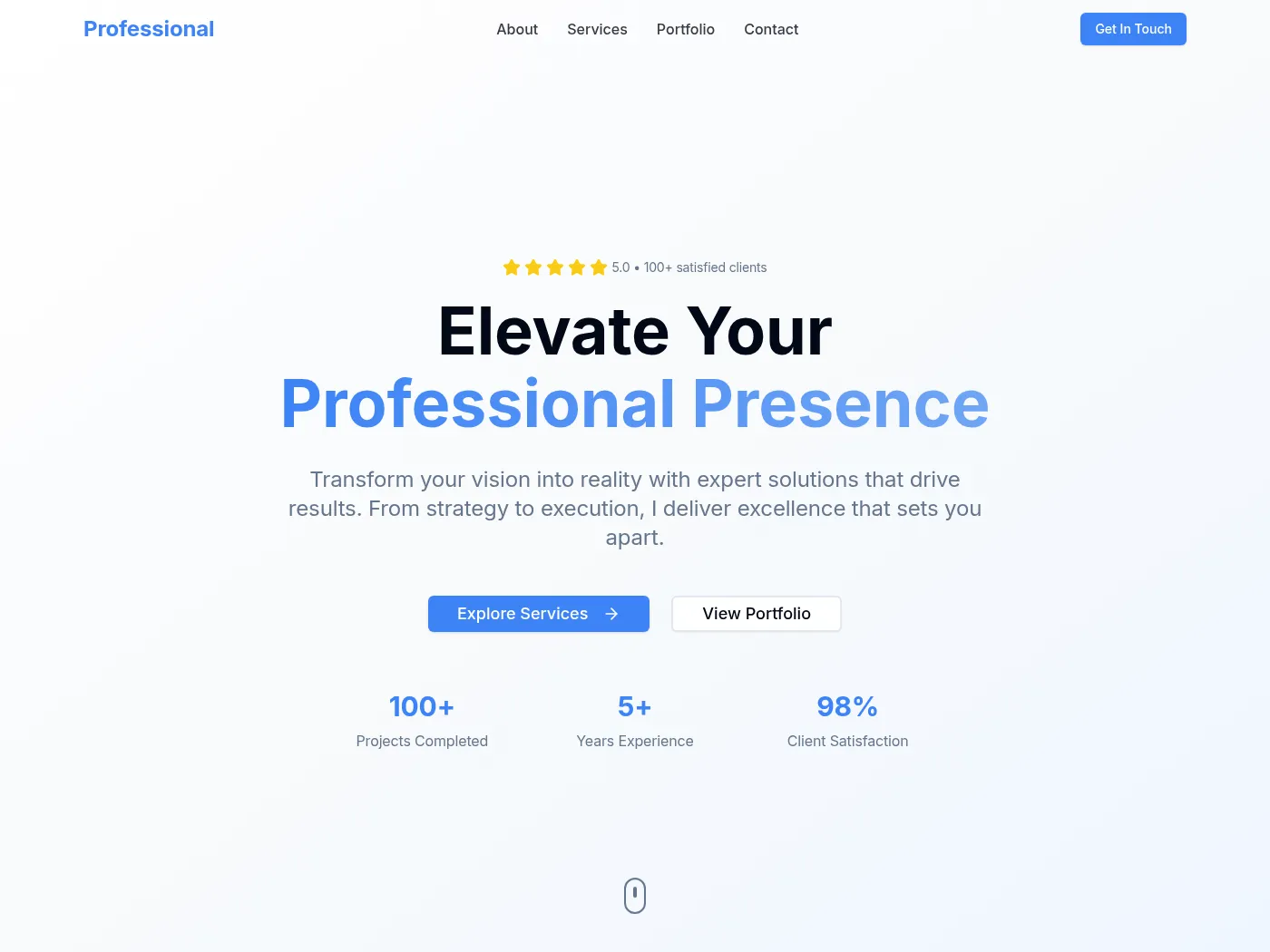 Professional Web Presence Builder