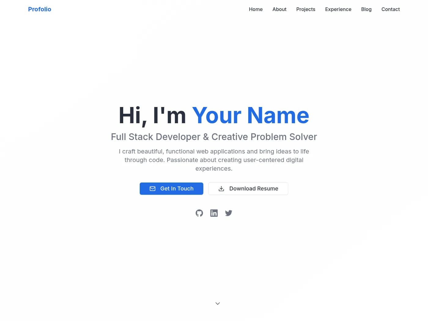 Profolio: Interactive Portfolio Website for Professionals and Students
