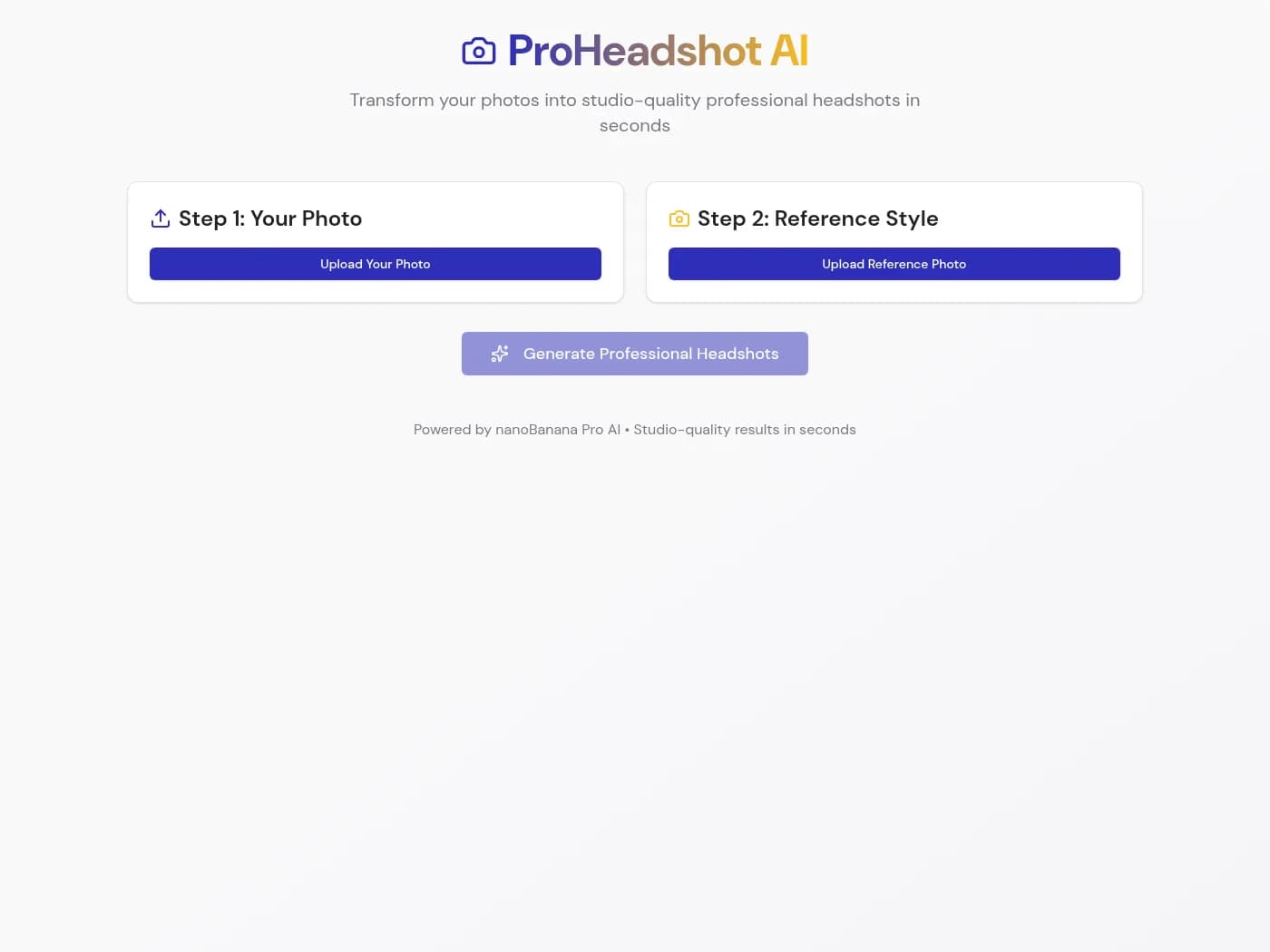 ProHeadshot AI: Instant Studio-Quality Professional Headshots SaaS