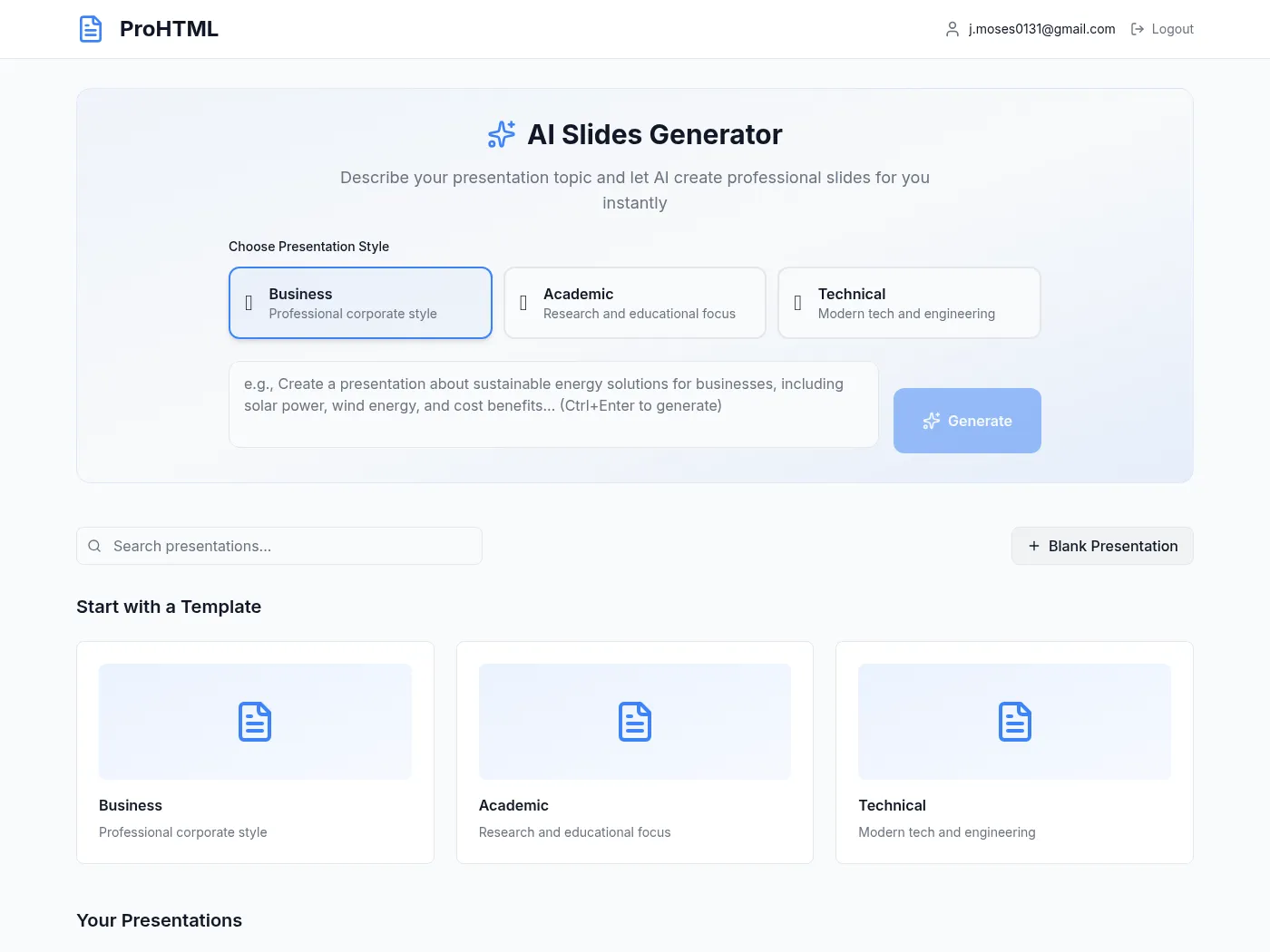 ProHTML Presentation Builder