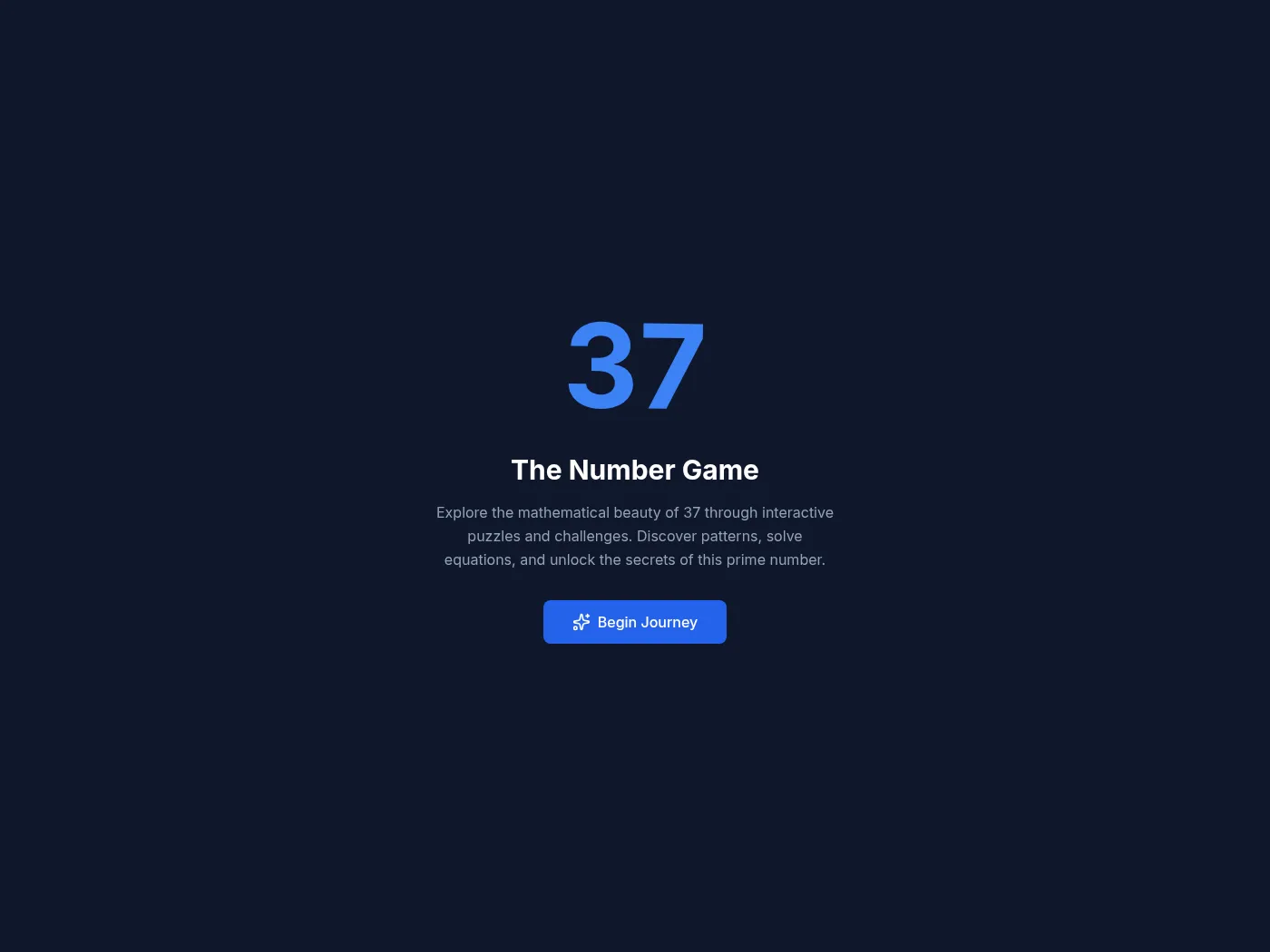 Project 37: Minimalist Number Game