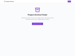 Project Archive Finder