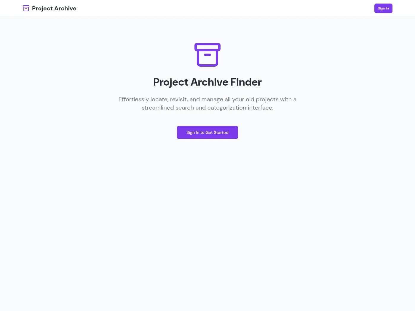 Project Archive Finder