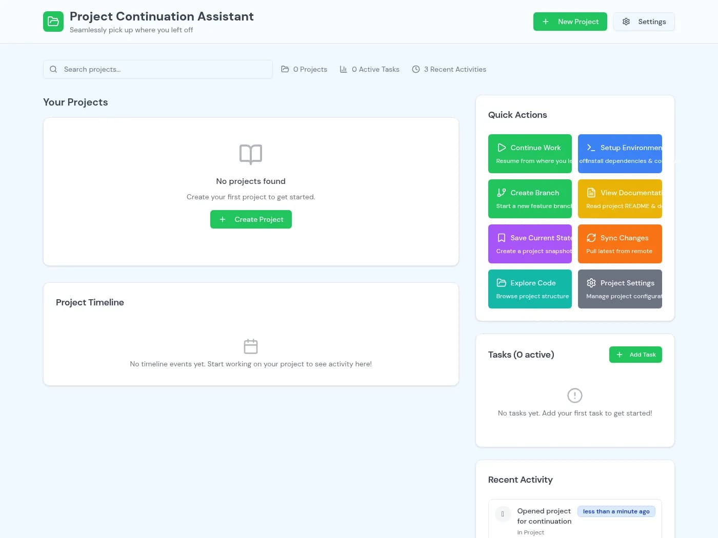 Project Continuation Assistant