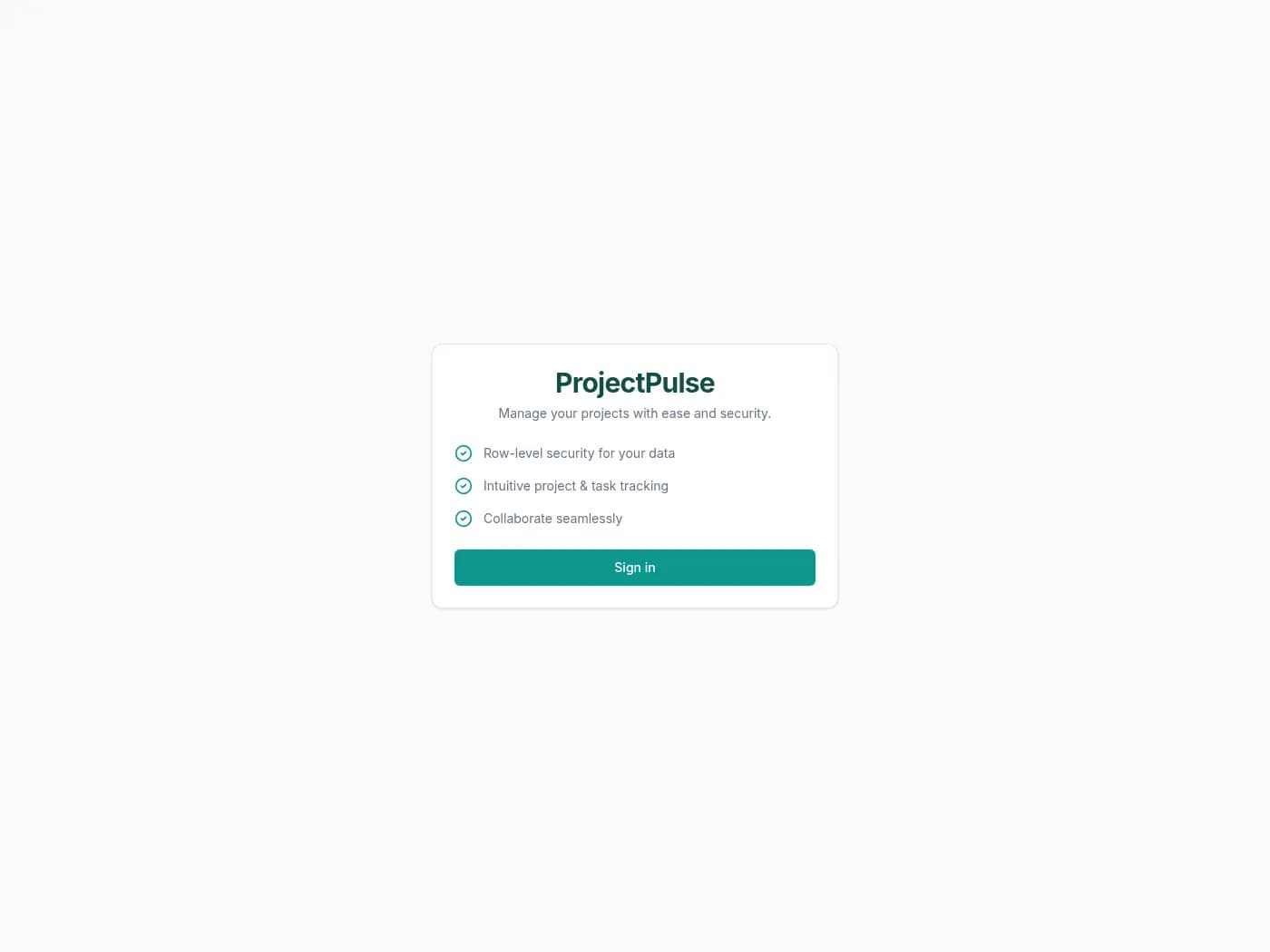 ProjectPulse Dashboard