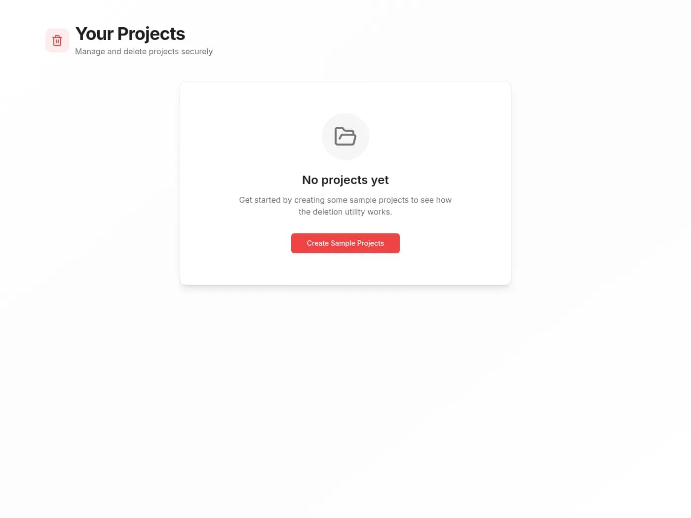 Project Deletion Utility