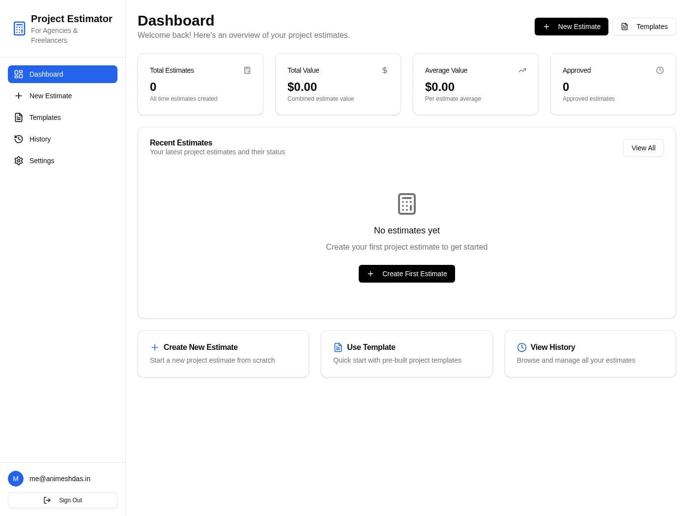 Project Estimator for Agencies and Freelancers