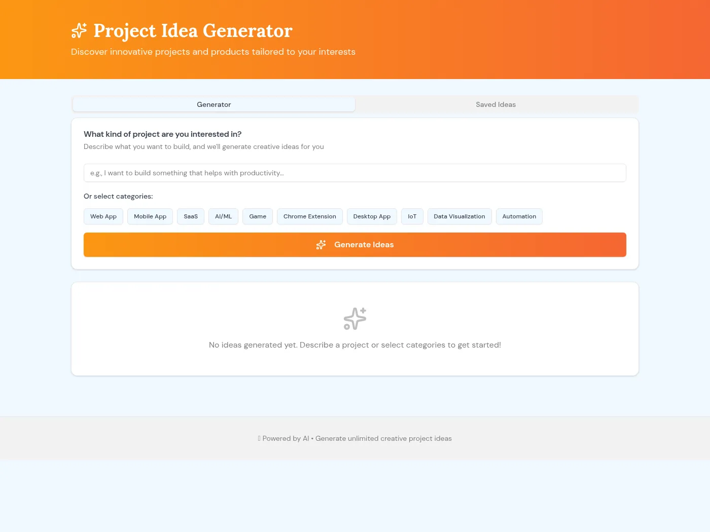 Project Idea Generator