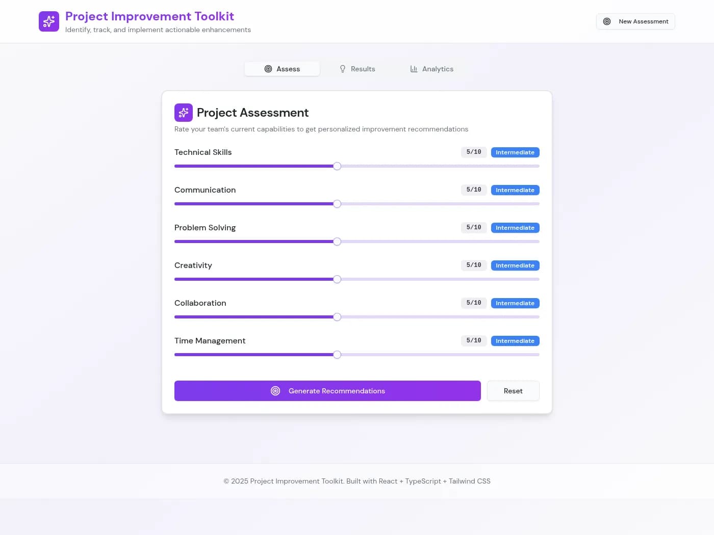 Project Improvement Toolkit