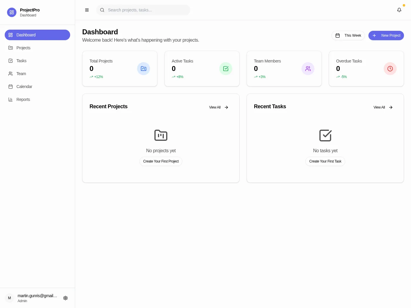 Project Management Dashboard Pro