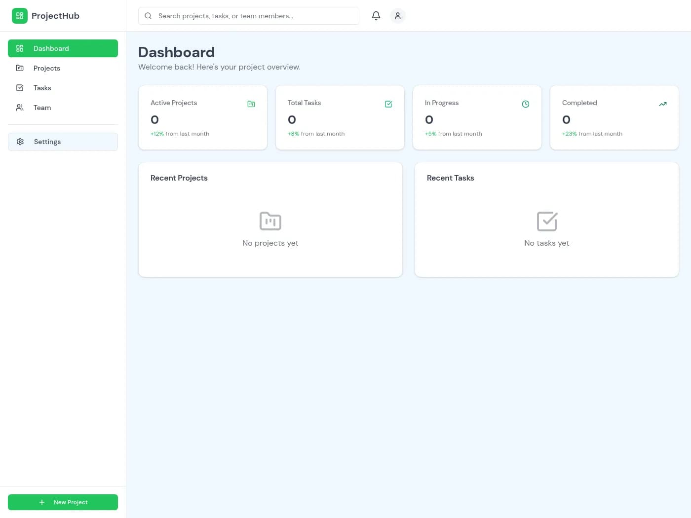 Project Management Dashboard